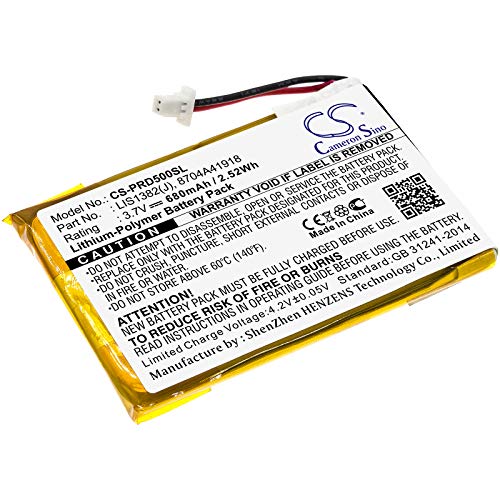 SPANN Battery Replacement for Sony Portable Reader PRS-500, Portable Reader PRS-500U2, Portable Reader PRS-505, Part No: 1-756-769-11, 8704A41918, LIS1382(J) 3.7V