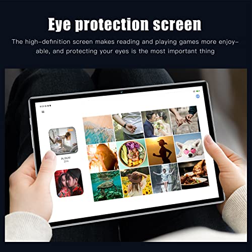 RTLR Tablet PC, Dual WiFi 100-240V Octa Core CPU Dual Camera 128GB Expandable 10.1 Inch Tablet 2 Card Slot for Entertainment (US Plug)
