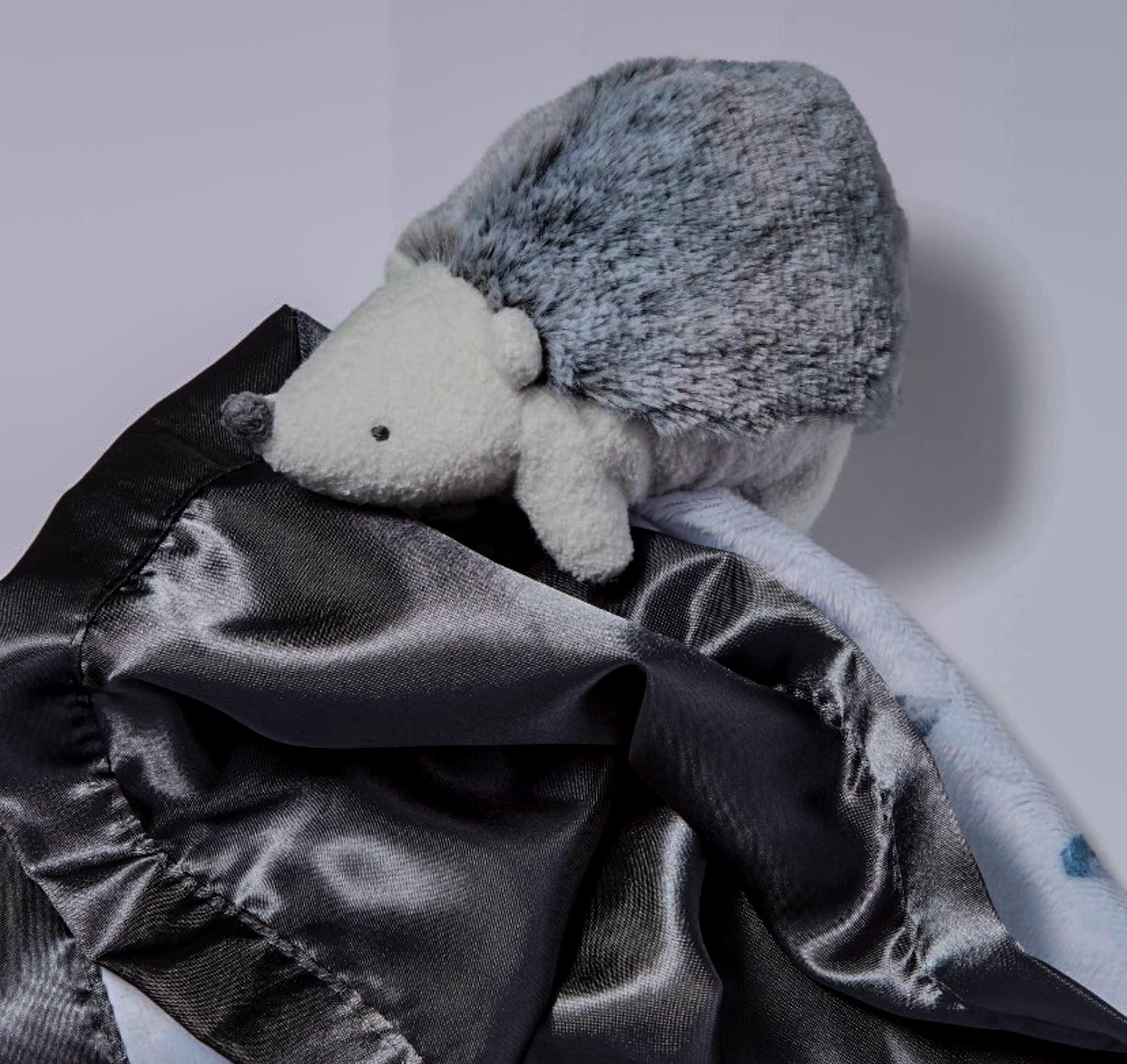 Small Security Blanket Hedgehog - Cloud Island, Gray, White (CL201801TN)