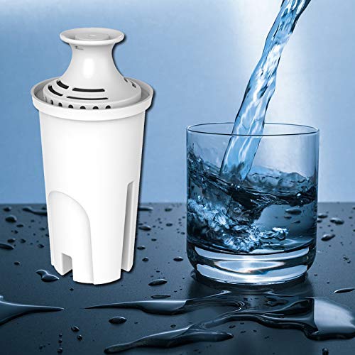 Replacement for Brita® Standard Water Filter,Pitcher Water Filter Compatible with Classic OB03, Mavea 107007, and More, NSF Certified Pitcher Water Filter, 1 Year Filter Supply, 4 Packs