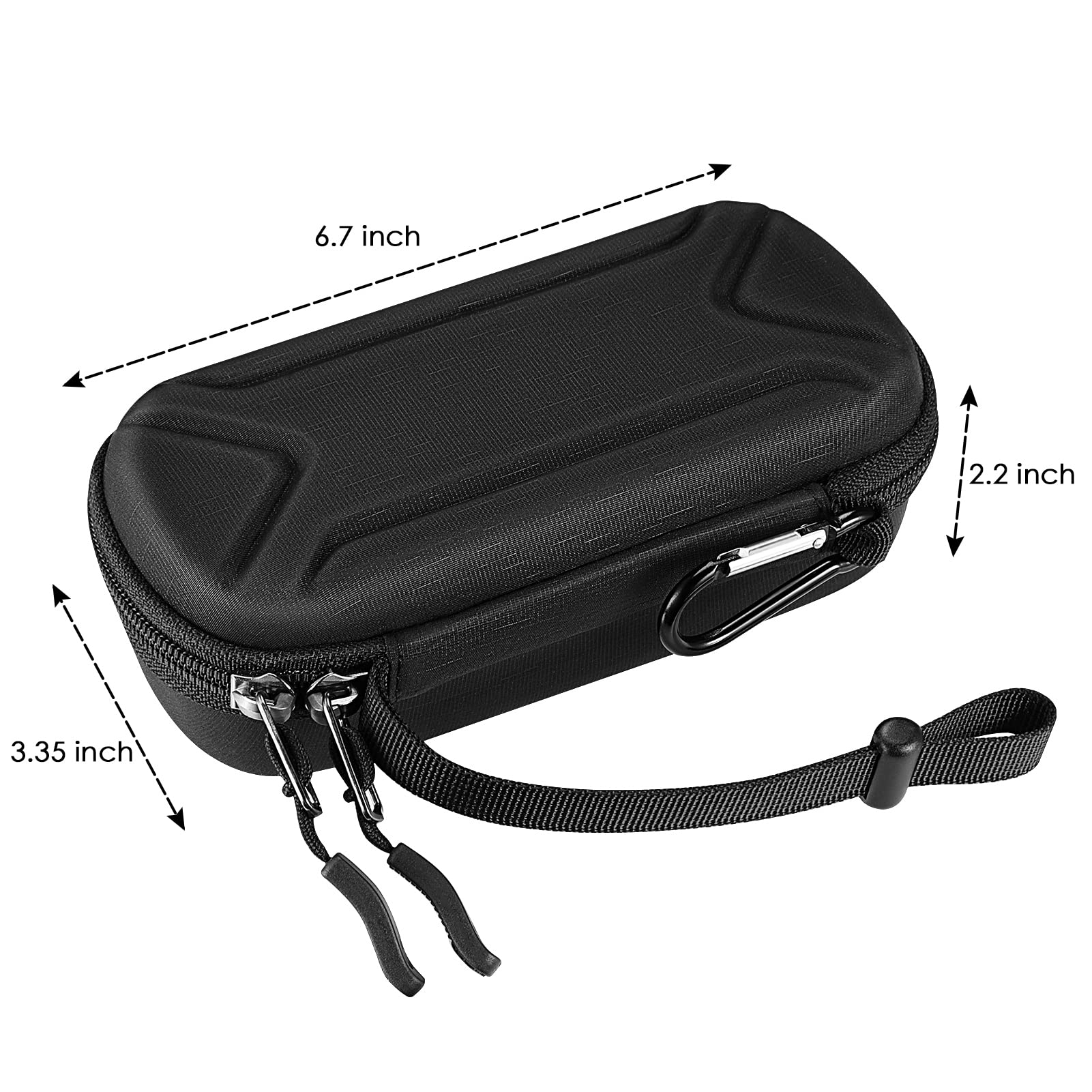 SITHON Hard Shell Travel Case Compatible with Meridian Shaver Electric Groin Body Trimmer, Shockproof Storage Carrying Case with Carabiner and Handle for Meridian Trimmers and Accessories, Case Only