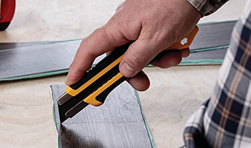 OLFA 25mm Extra Heavy-Duty Utility Knife (XH-1) - Multi-Purpose Custom Cutting Depth Utility Knife w/ Reinforced Fiberglass Handle & Snap-Off Blade, Replacement Blades: Any OLFA 25mm Blade