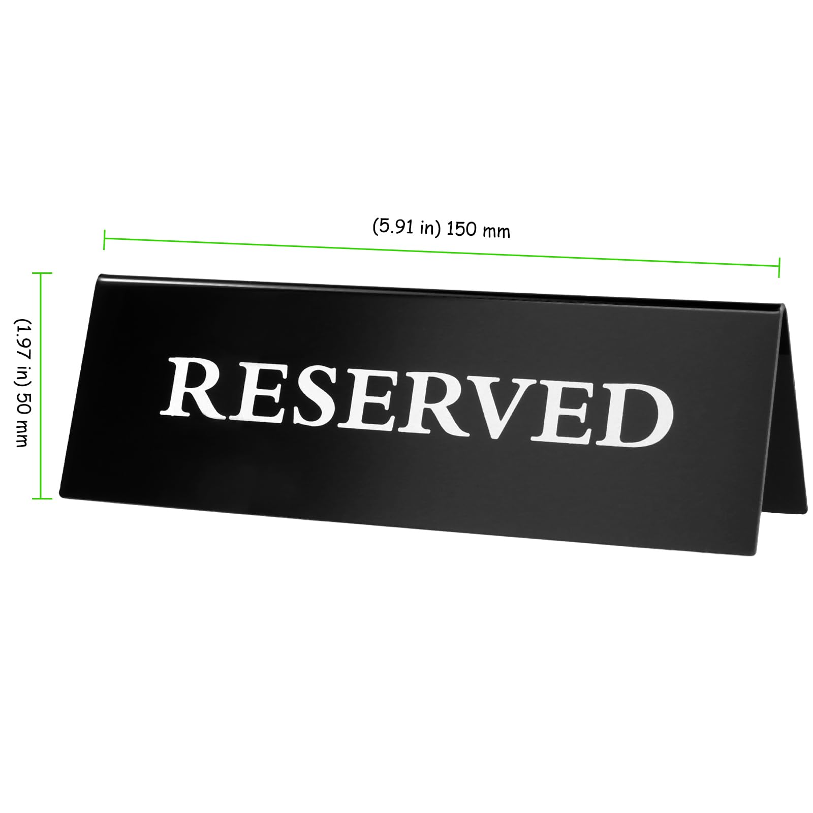 TAICHEUT 30 PCS Reserved Table Signs, Acrylic Reserved Seat Signs Double Sided Black Reserved Table Sign Reservation Table Tent Sign for Restaurants, Wedding, Meeting