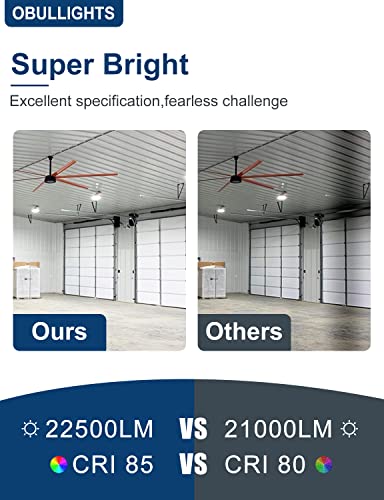 Super Bright UFO LED High Bay Light 150W 22500lm 5000K, 30% Brighter than normal LED, Alternative to 600W MH/HPS for Shop Garage Barn Warehouse Factory Gym, 100-277V, UL US Plug 5’ Cable, IP65