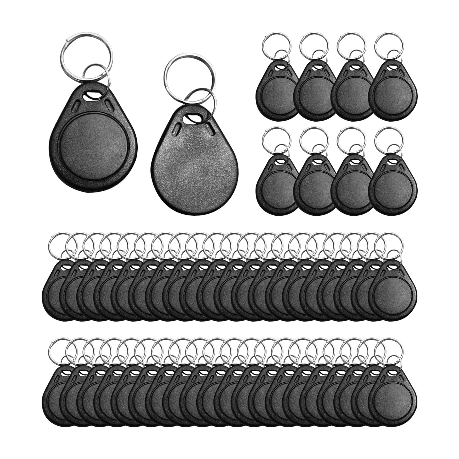 SYWAN 50Pcs Writable 125kHz RFID Key Fob Proximity ID Card Token Tag Rewritable, 125khz RFID Writable Rewritable T5577 Fob Tag for RFID Writer