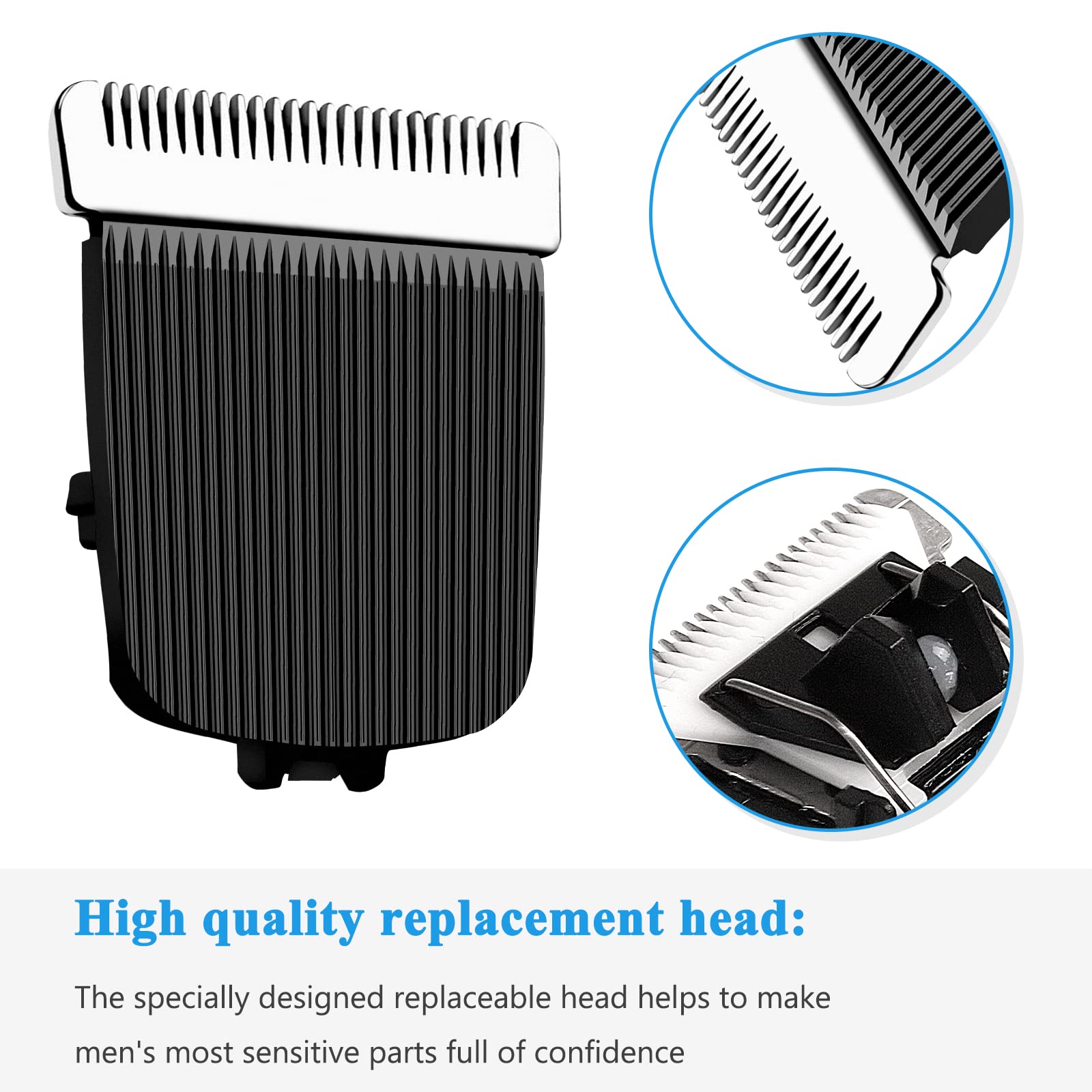 Replacement Blade for Manscaped The Lawn Mower Electric Groin Hair Trimmer blade, Hygienic Snap-in Replacement Blades Compatible with Manscaped The Lawn Mower 4.0 3.0 2.0 Replaceable Blade, Pack of 2