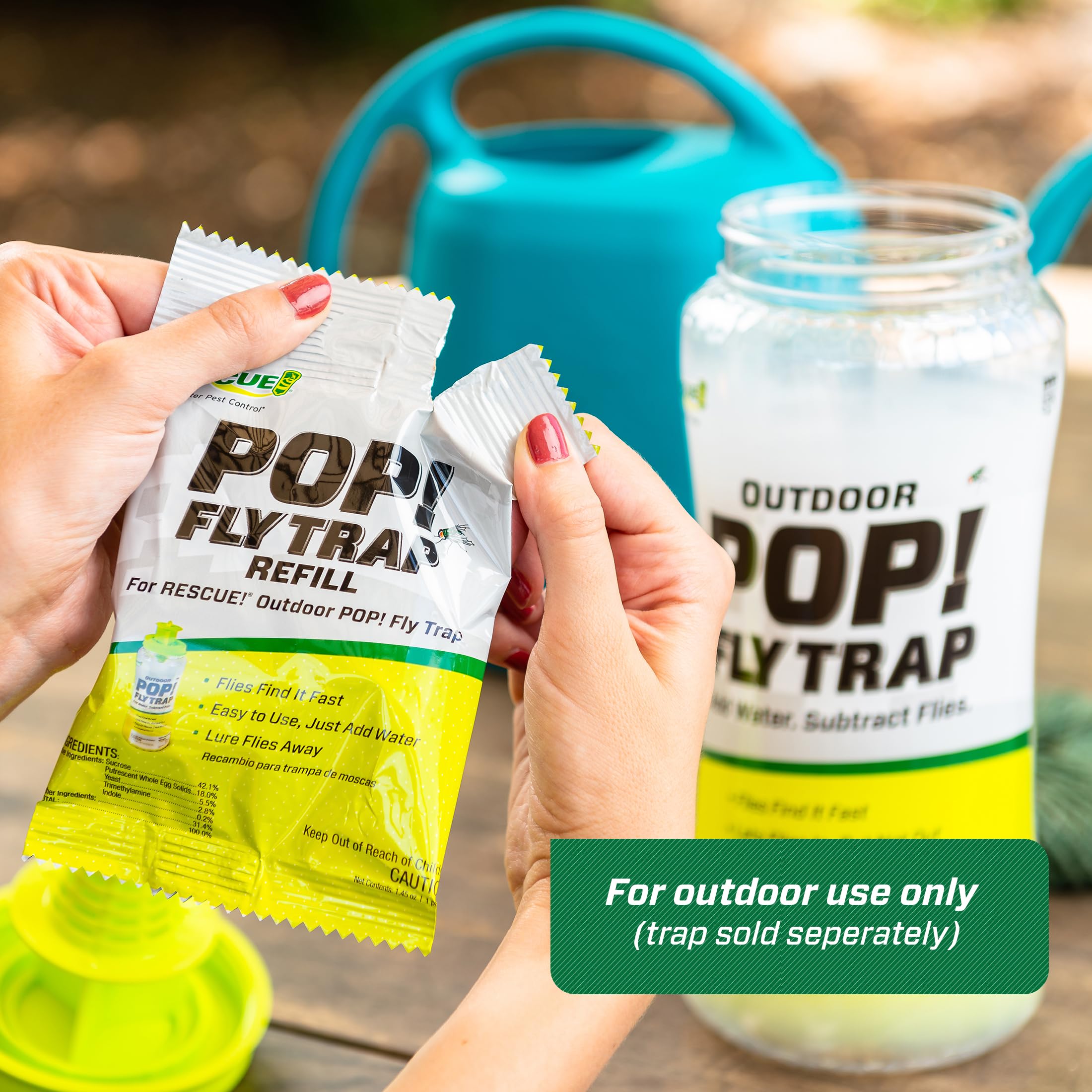 RESCUE! POP! Fly Trap Bait Refill β Outdoor Use β 4 Pack