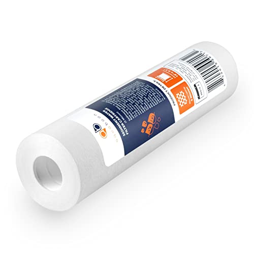 Reverse 10” x 2.5” Osmosis Coconut Carbon GAC Sediment RO Water Filters Set by Aquaboon