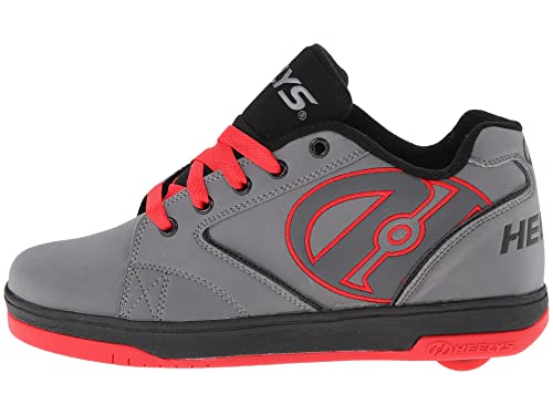 Heelys Men's Propel 2.0 Fashion Sneaker, Grey/Red/Black, 10 M US
