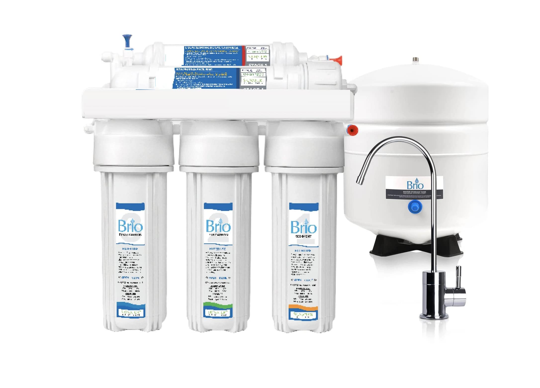 Reverse Osmosis Water Filtration System | 5 Stage Under Sink Fluoride Reducing RO Water Filter | 100 GPD
