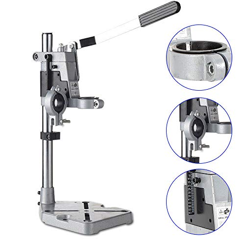 Portable Bench Drill Press Holder Grinder Bracket Stand Clamp Adjustable Angle Double Hole Electric Drill Bracket Bench Drill Stand Clamp for Workbench Repair Fix Kits USA Stock