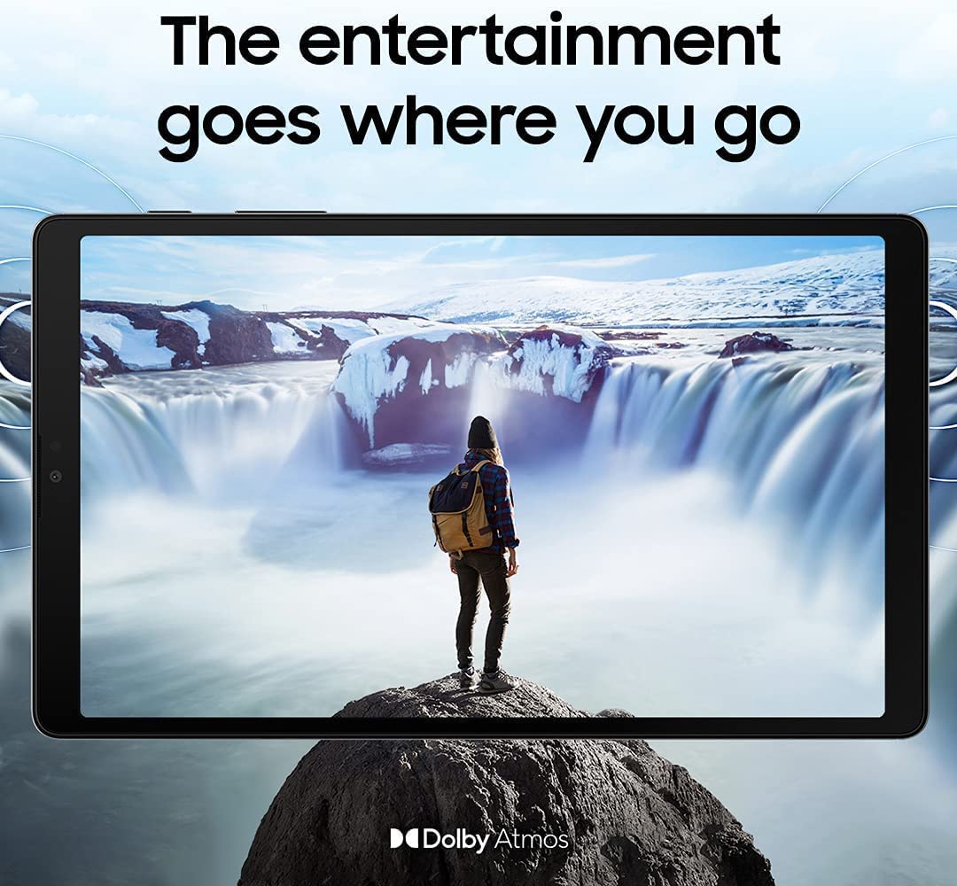 Samsung Galaxy Tab A7 Lite 8.7" 32GB WiFi Android Touchscreen Tablet w/Long Lasting Battery, Compact, Slim Design, Sturdy Metal Frame, Bluetooth, WiFi, US Verson Gray w/128GB Micro SD Card