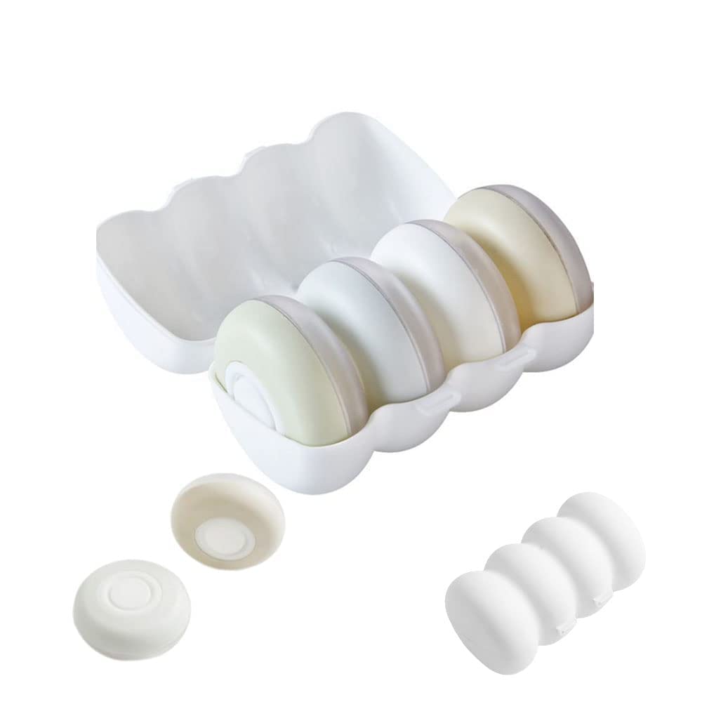 Travel Pods - Travel Pods Toiletries with Case, Toiletries Squeeze, 4pcs/Set Round Liquid Emulsion Storage Box Dispenser Container Portable Travel Push-Type (2Set)