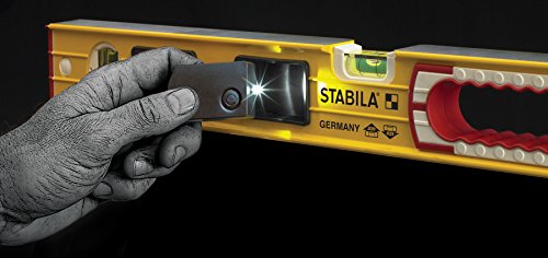 Stabila 39324 196 LED"The Lights" Level Kit, a 24" Level with Two Illuminated Vials and Two Light Packs, Yellow