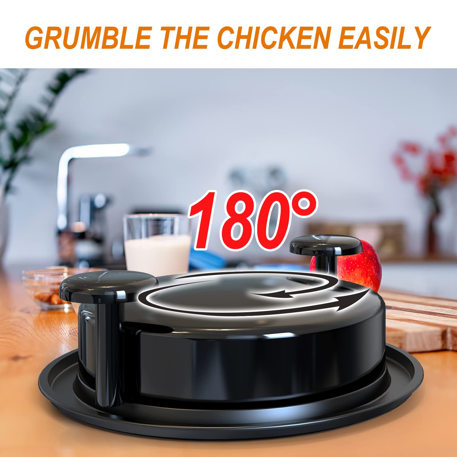 NeuerWall Chicken Shredder - Meat Shred Machine Kitchen Tool, Chicken Breast Shredder Tool Twist Meat Shredder Bowl Food Grinder for Pork, Beef and Chicken