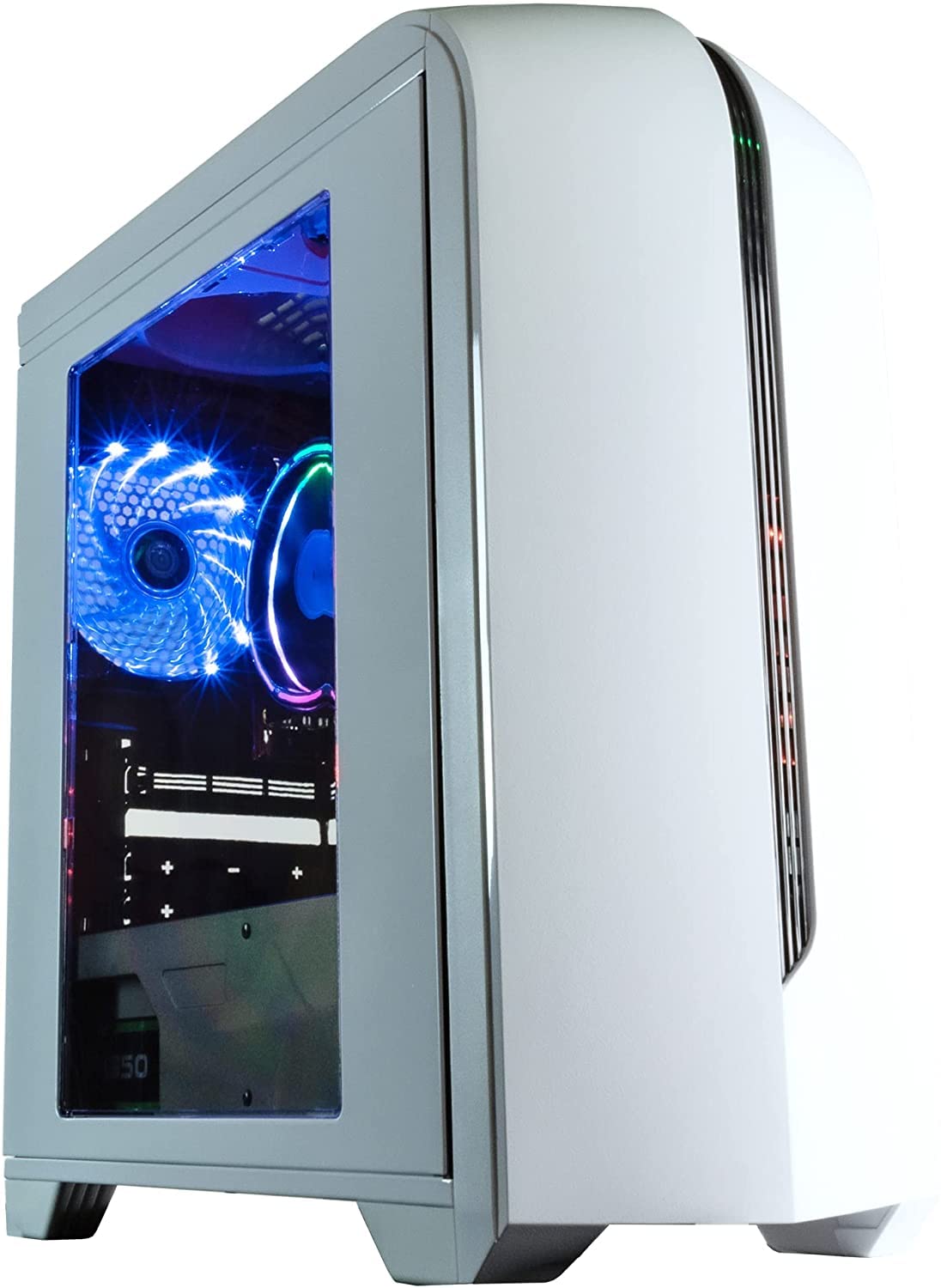 Periphio Warp Gaming PC with AMD Athlon 3000G, Radeon Vega 3 iGPU, 500GB SSD, 16GB DDR4 RAM, Windows 10, 4-in-1 RGB Gaming Bundle, and XXL Desk Mat