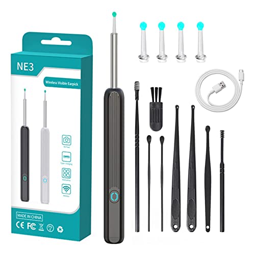 Taloyer Visual Ear Scoop Set Ear Wax Remover Kit Ear Cleaner Scoop Endoscope Camera Pick Otoscope HD Visual
