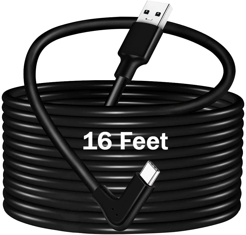 Link Cable 16FT Compatible for Oculus Quest 2 Pico 4, High Speed Oculus Quest 2 Accessories Transfer Link Cable VR for Quest 2 PC Data Transfer, USB 3.1 to USB C Cable for VR Headset and Gaming PC
