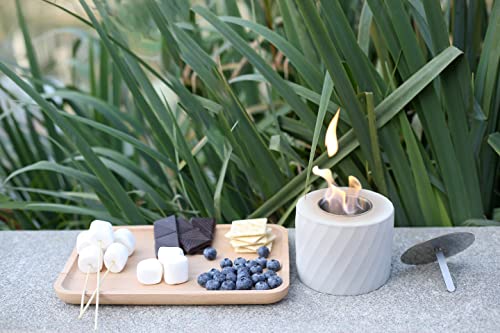 Portable Fireplace Tabletop Fire Pit - Rubbing Alcohol Fire Bowl for Indoor and Outdoor use, Diameter 4.9 in x Height 3.8 in 3.1Lb with Fire Extinguishing Cover and Bottom Felt Pad