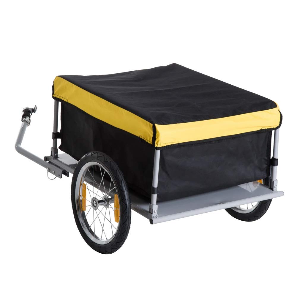 Hype Elite Two-Wheel Bicycle Cargo Trailer- Yellow/Black