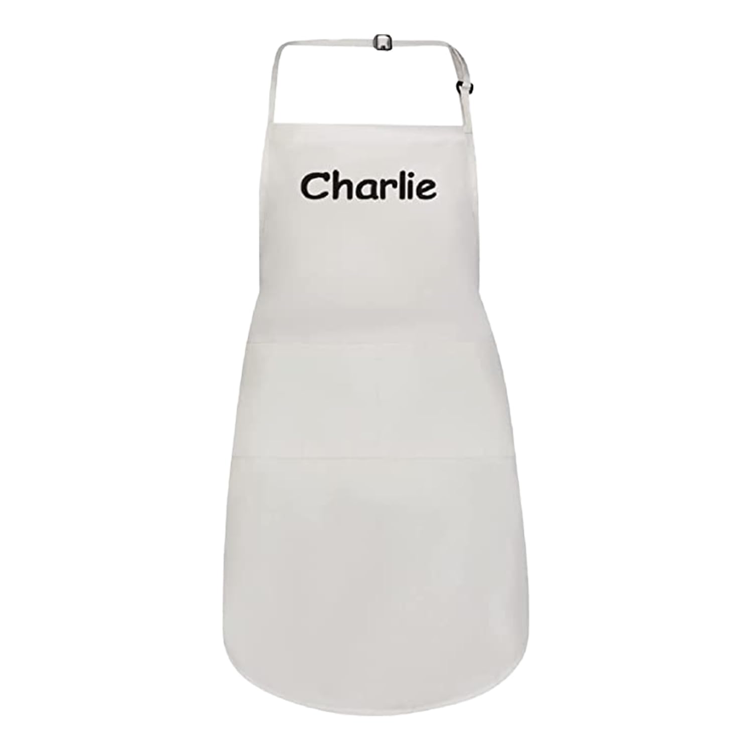Personalized Aprons for Men and Women - Custom Apron with Embroidered Name - Unisex White Apron with Pockets for Kitchen Cooking Baking Restaurant BBQ Painting Crafting