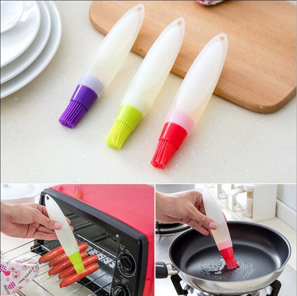 New Egg Ring with Oil Brush 100% Food Grade Egg Cooking Rings, Durable & Reusable Silicone Ring Eggs, Non Stick Silicone Ring for Eggs (5 Pack)