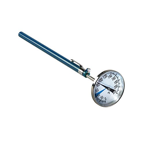Stainless Steel Soil Thermometer by Smart Choice| 127mm Stem, Easy-to-Read 1.5β Dial Display, 0-220 Degrees Fahrenheit Range | Soil Temperature Thermometer for Ground, Compost, Garden Soil