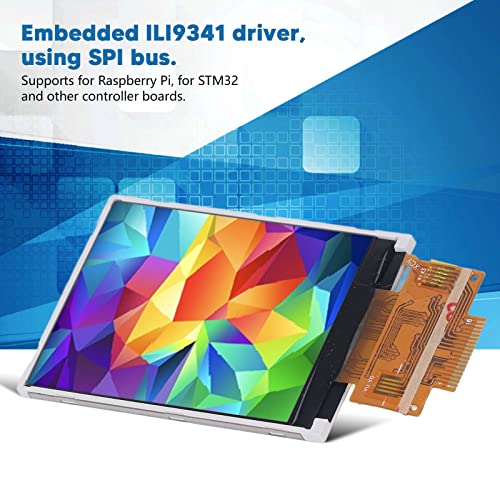Uxsiya Display Screen Monitor, High Light Transmittance LCD Display Module 2.4in ILI9341 Drive for Replacement