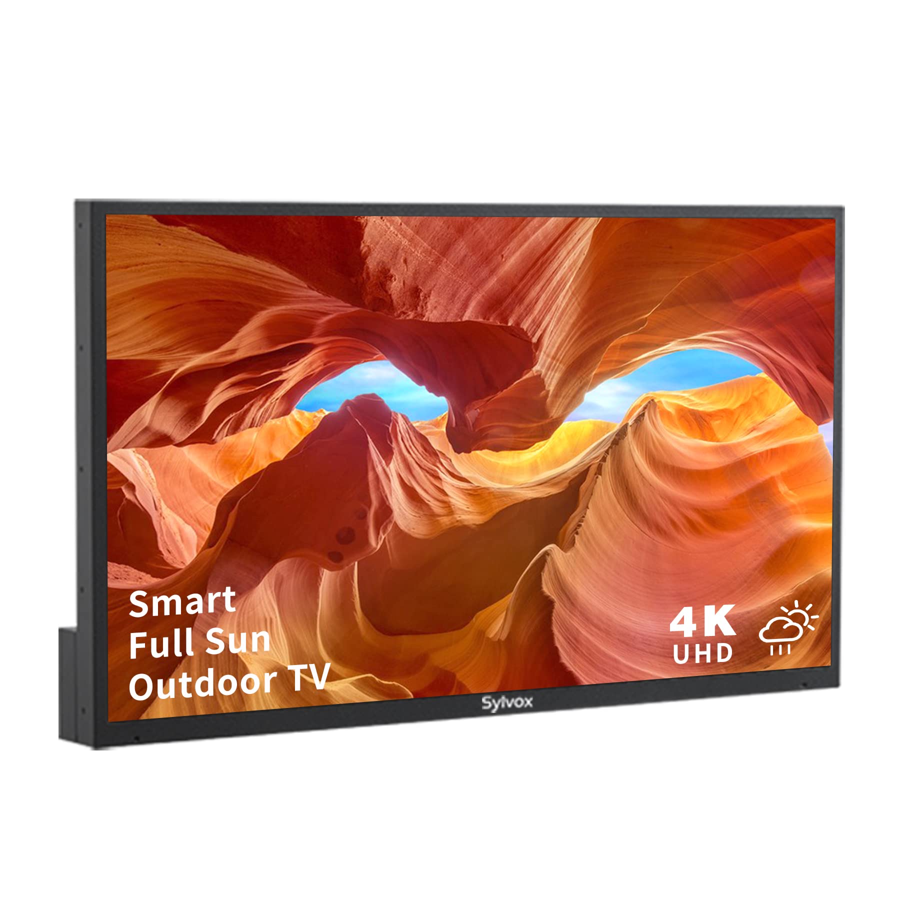 SYLVOX 43 inch Outdoor TV with TV Mount, 2000 nits Full Sun Outdoor TV, High Brightness, IP55 Waterproof, Built-in Apps, Support Bluetooth & 2.4G WiFi (Pool Series)