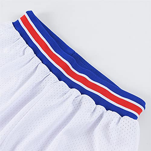 Ki Cut Basketball Shorts Space Movie Sports Shorts for Boys White M