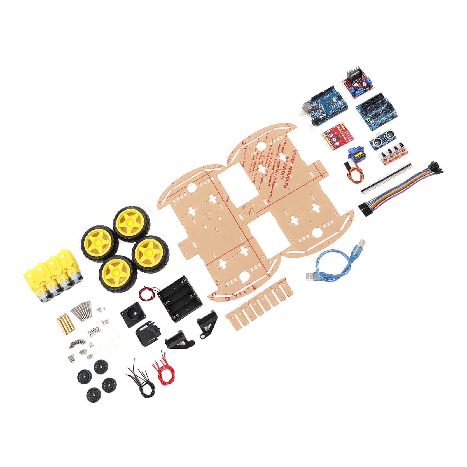 Smart Robot Car Chassis Kit, Easy to Assemble Sturdy Robot Car Chassis Professional Simple Structure Convenient Operation for Replacement