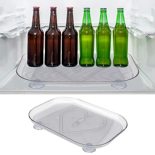 Square Lazy Susan for Refrigerator,Rectangular Fridge Turntable Lazy Susan Organizer,Countertop Condiment Storage Rack, for Cabinet, Table, Pantry, Kitchen (Large)