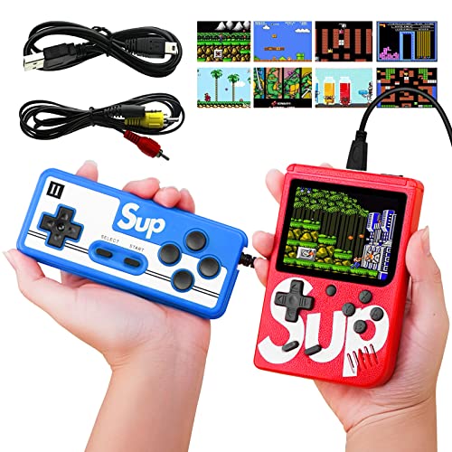 Retro Game Console,Handheld Game Machine Built-in 400 Classical Old Games 2.8inch Color Screen Support TV Output , Gift for Kids, Adults Portable Nostalgic Arcade,Mini Video Game
