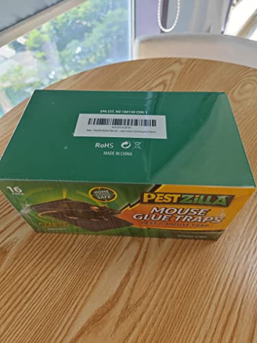 Pestzilla Baited Mouse Trap β Professional Strength Glue Rat Trap β 16 Glue Trays - Perfect for Household Pests & Mouse Traps Indoor and Around a Home
