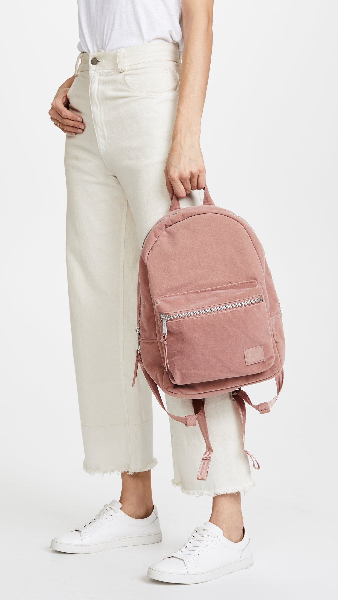 Herschel Supply Co. Women's Grove XS Velvet Backpack, Ash Rose, Pink, One Size