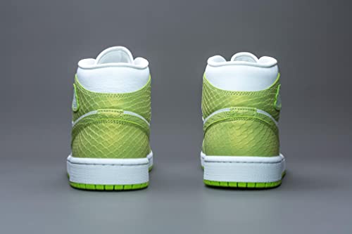 Jordan Womens WMNS Air 1 Mid SE DV2959 113 Green Python - Size 6.5W