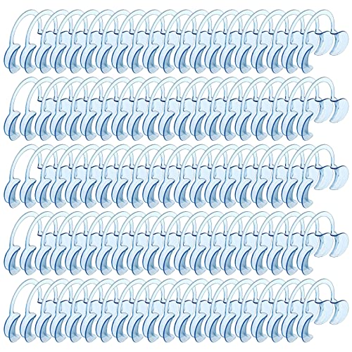 Zhengmy 100 Pcs C-Shape Teeth Whitening Cheek Retractor, Mouth Opener Mouth Retractor for Teeth Whitening Dental Cheek Retractor for Dentist Party Challenge Games, Size Medium