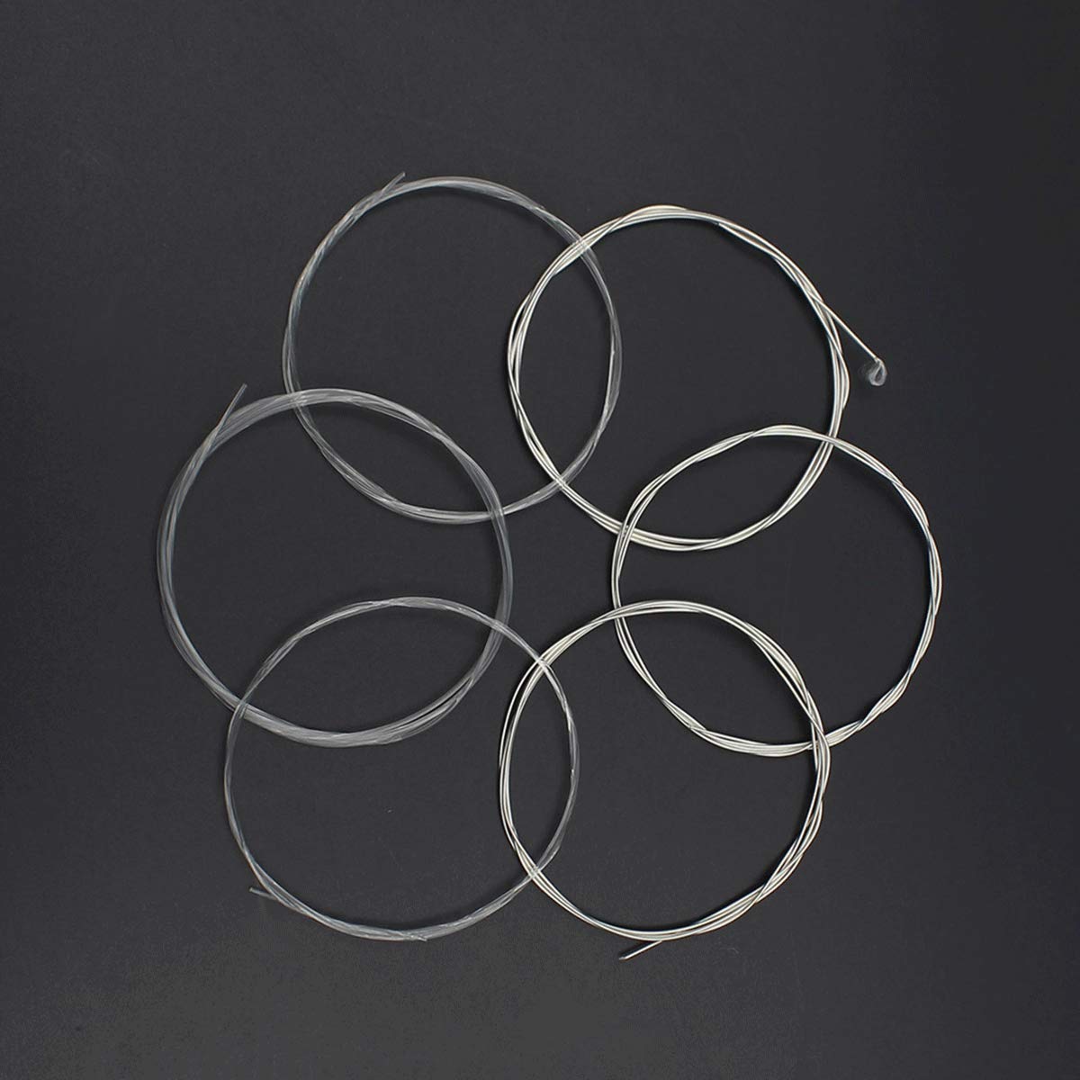 JYsun Classical Guitar Strings Clear Nylon 3 Full Sets with Guitar Capo and 3 in 1 Guitar Restringing Tool and Cleaning Cloth for Musical Instruments as a Gift