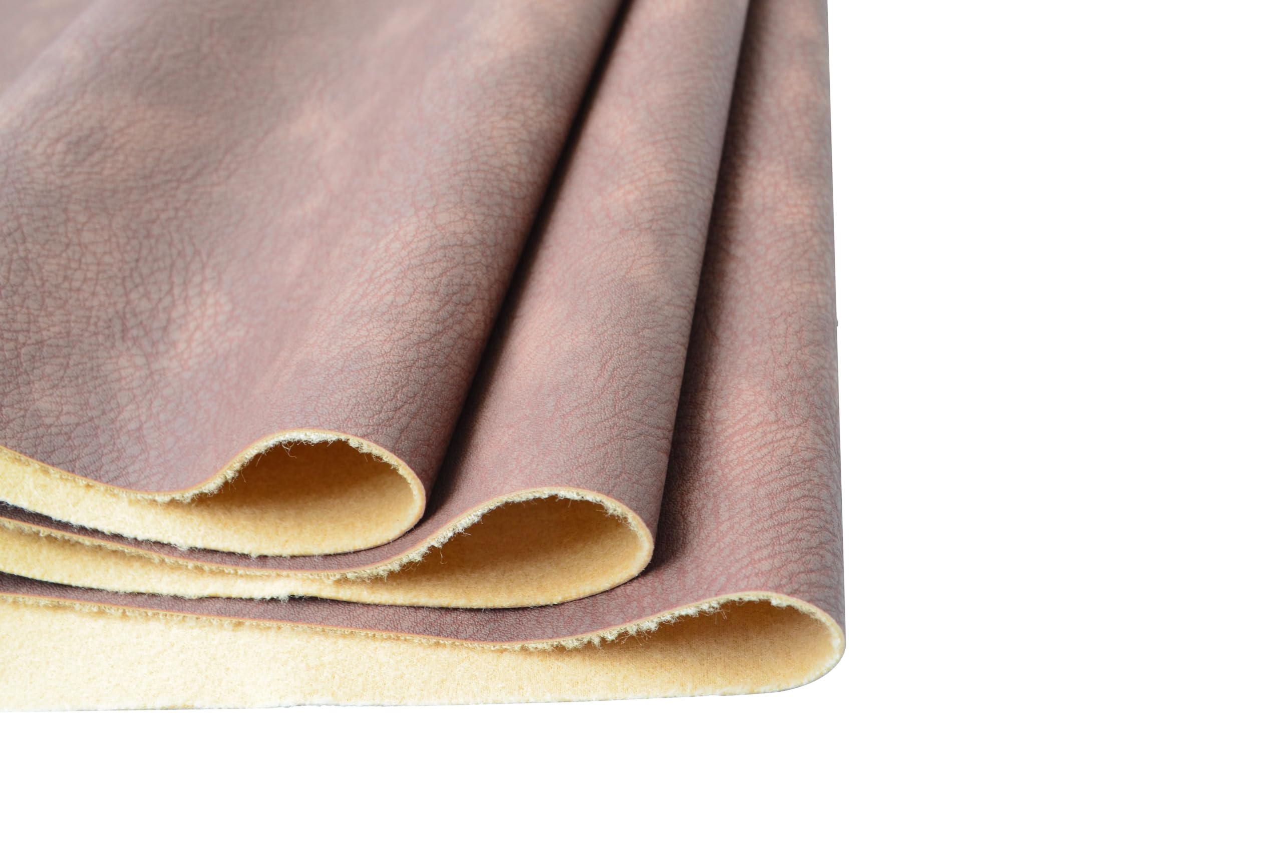 Soft PU Fabric Leather 1 Yard 54" x 36" Pleather,1.1mm Thick Brown Faux Leather Fabric Leather Upholstery Fabric Vinyl Upholstery Material