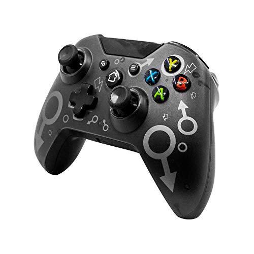 JZW-Shop Wireless Controller for Xbox One/Xbox One S/Xbox One X/Xbox Series X/PS3/PC, 2.4GHZ Wireless Game Controller with Dual Vibration Black