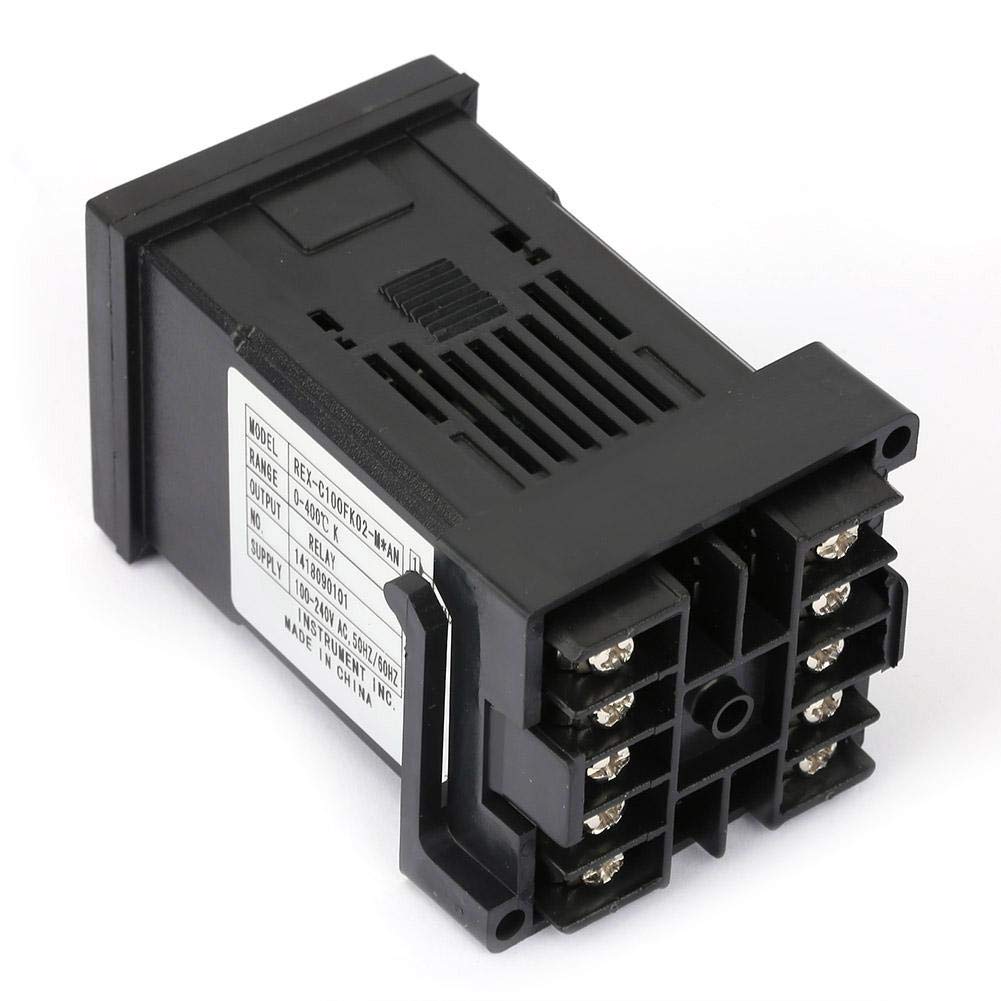 REX-C100 Temperature Controller, REX-C100FK02-M*an PID Digital Temperature Controller Relay Output Thermostat AC 250V Temperature Control Switch