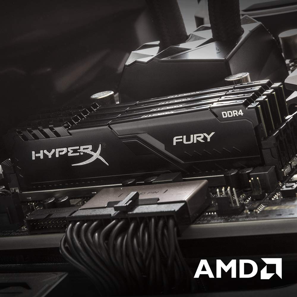 HyperX Fury 32GB 3200MHz DDR4 CL16 DIMM (Kit of 2) Black XMP Desktop Memory HX432C16FB3K2/32
