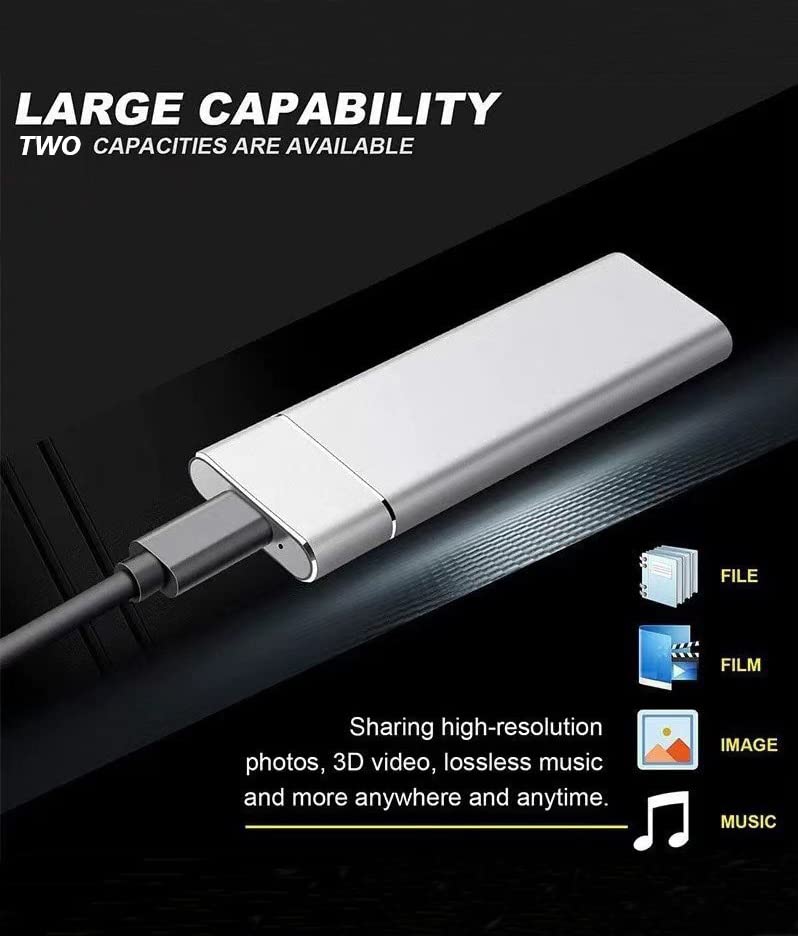 SOSOFLY New SSD Mobile Solid-State U Disk 64GB 128GB Portable Mini Mobile Solid-State Hard Disk high-Speed Read and Write U Disk (64G, Gold)