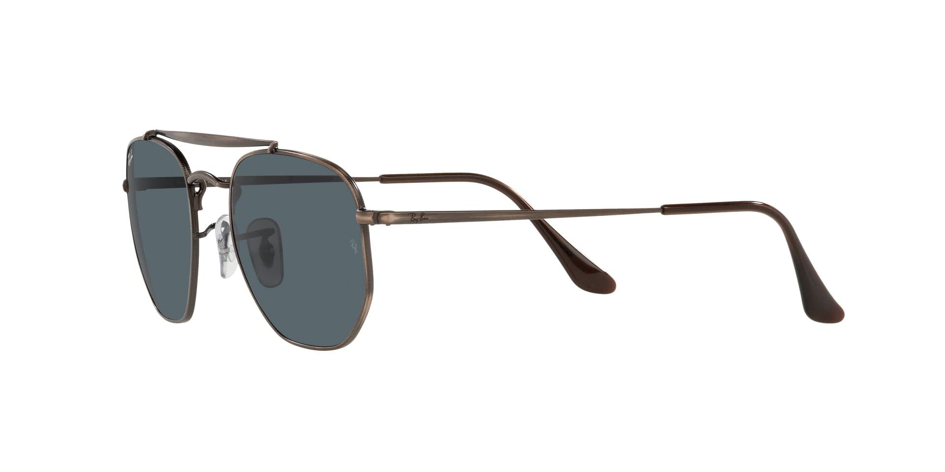 Ray-Ban RB3648 The Marshal Square Sunglasses, Gold/Bottle Green, 54 mm
