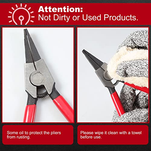 SPEEDWOX 8 Inches Lock Ring Pliers for Removing Installing Gearshift Locking Rings Special Angle Tip Circlip Retaining Ring Pliers Automobile Transmission Clutch Shafts Tool Labor Day Gifts Tool Gift