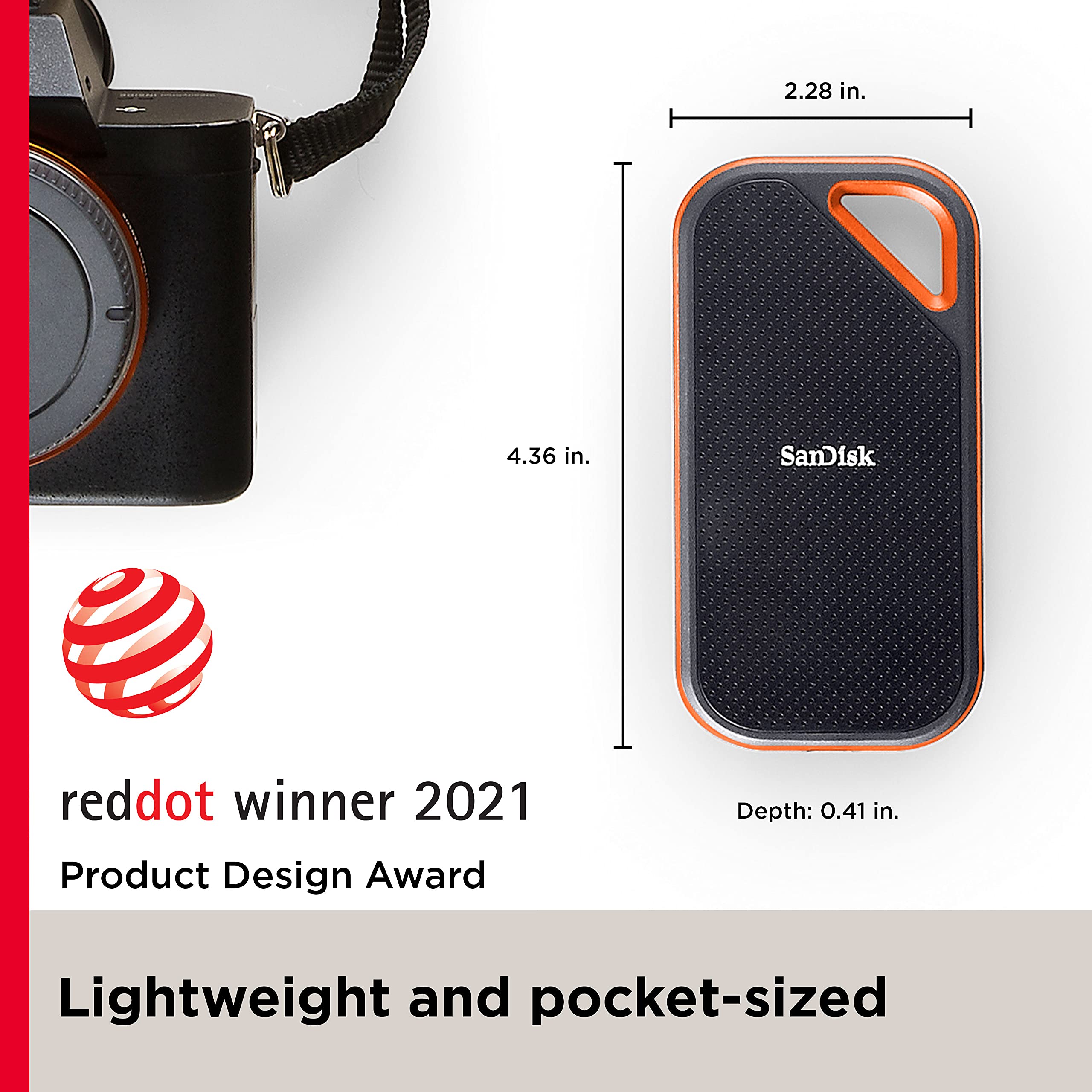 SanDisk 1TB Extreme PRO Portable SSD - Up to 2000MB/s - USB-C, USB 3.2 Gen 2x2 - External Solid State Drive Black & 500GB Extreme Portable SSD - Up to 1050MB/s - USB-C, SDSSDE61-500G-G25