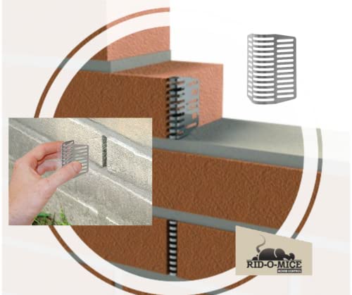 Rid-O-Mice Stainless Steel Brick Weep Hole Covers (60, 2.75 Inch) Stops and Keeps Out Mice, Wasps, Bees, Lizards, Snakes, Scorpions and Many Insects.