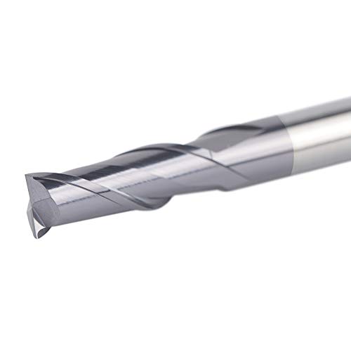 SpeTool 5PCS 2 Flutes Square Nose End Mill Set Power Milling Machine Carbide Upcut CNC Router Bits Tiain Coated, 1/4 inch Shank, 2 1/2 inches Long Overallā¦