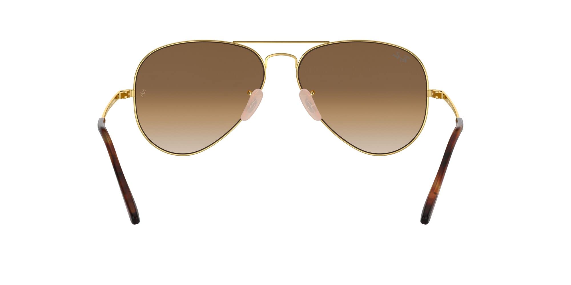 Ray-Ban RB3689 Aviator Metal II Sunglasses + Vision Group Accessories Bundle (Arista/Clear Gradient Brown (914751),55)