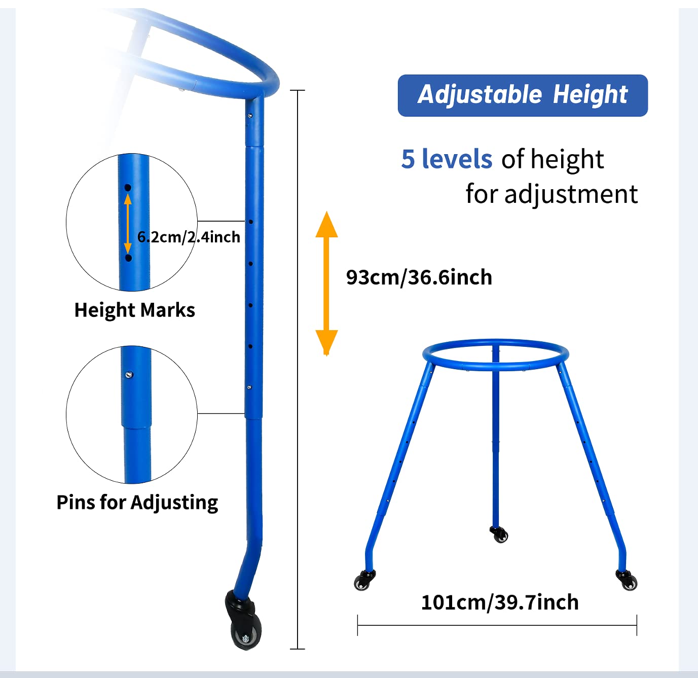 Skete Trainer, Height Adjustable Skate Aid,O stype Skate Trainer, Trainer Roller Skates, Skating Trainer, Roller Skate Trainers, Skate Trainers (Height Adjustable Blue)